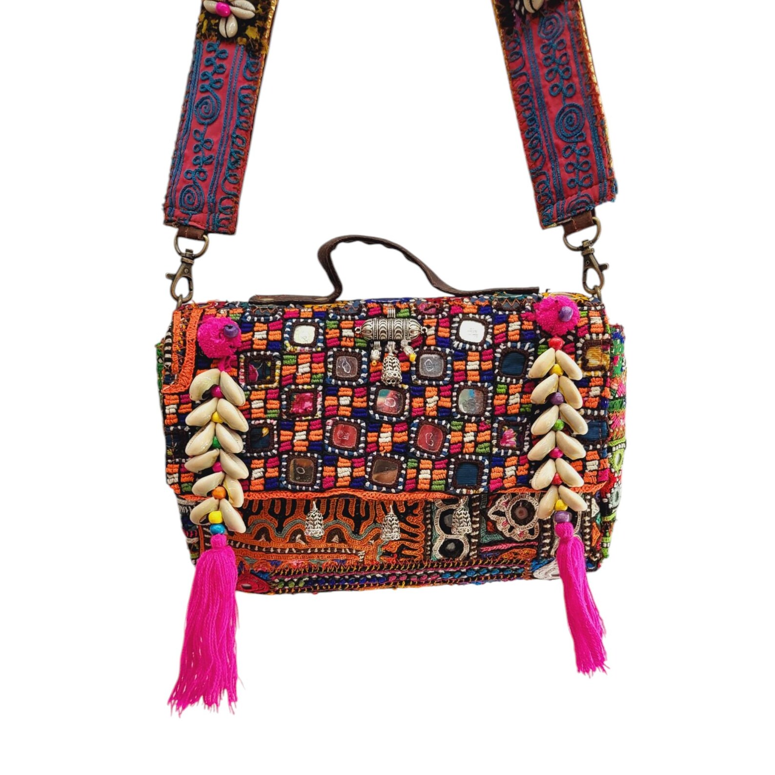 Handmade Embroidery Patch Sling Bag: Ethnic Boho Crossbody - Etsy