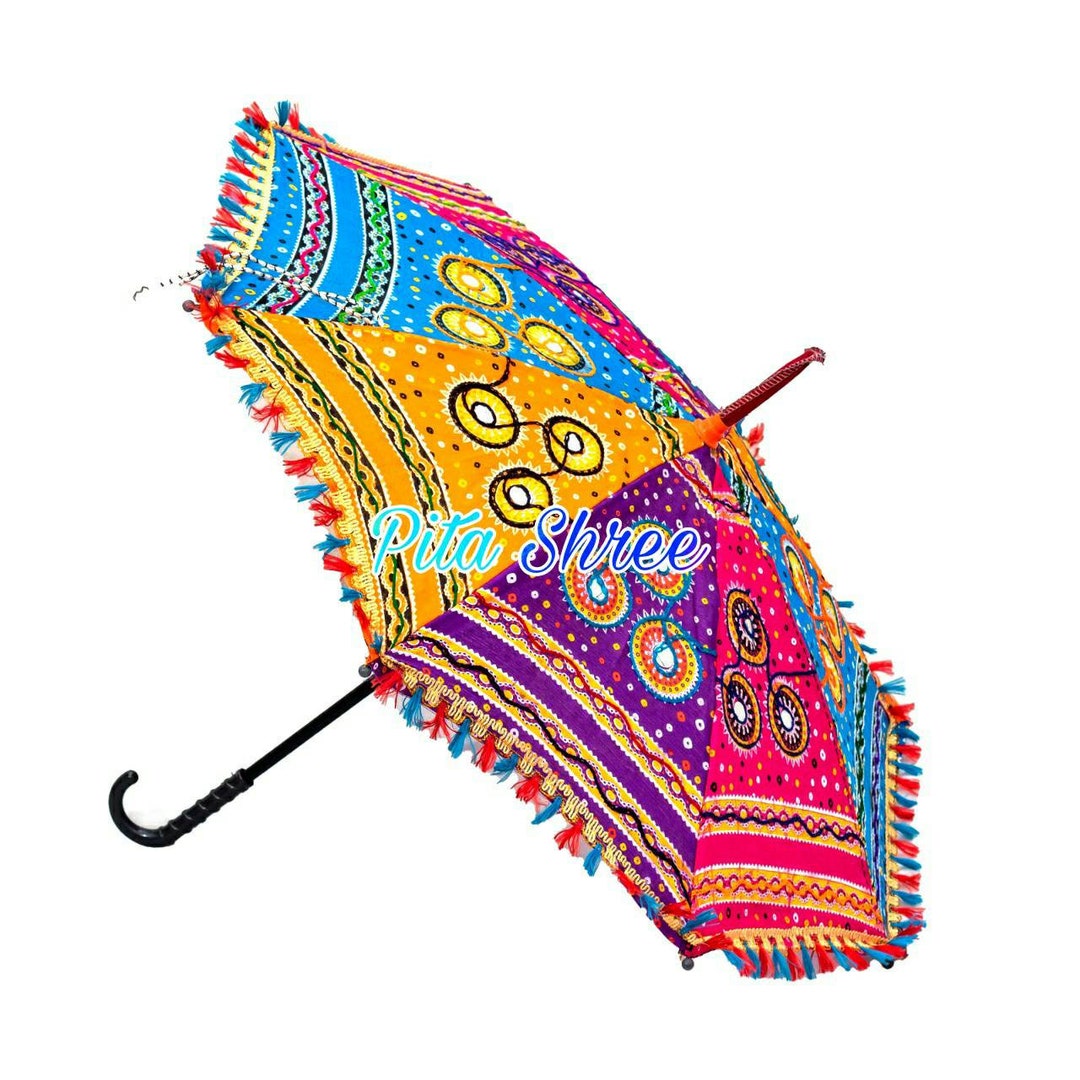 Indian Wedding Umbrella Handmade Umbrella Decorations Parasols Cotton ...