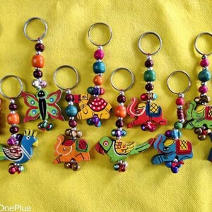 Indian Keychains Elephant Keychains Indian Handicrafts Birthday Return ...