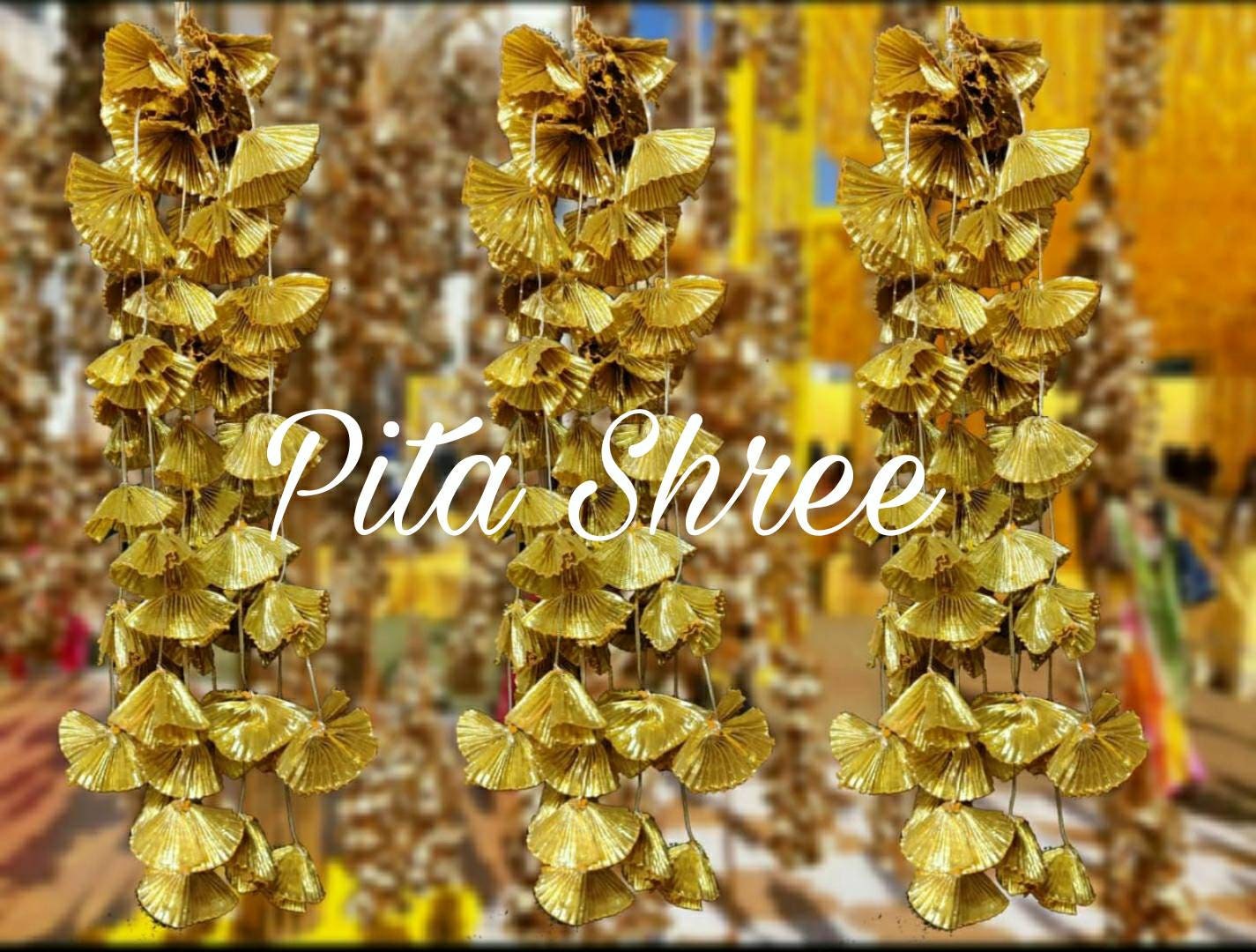 50 Strings Gold Gota Lace Garlands Gold Wedding Garlands New - Etsy
