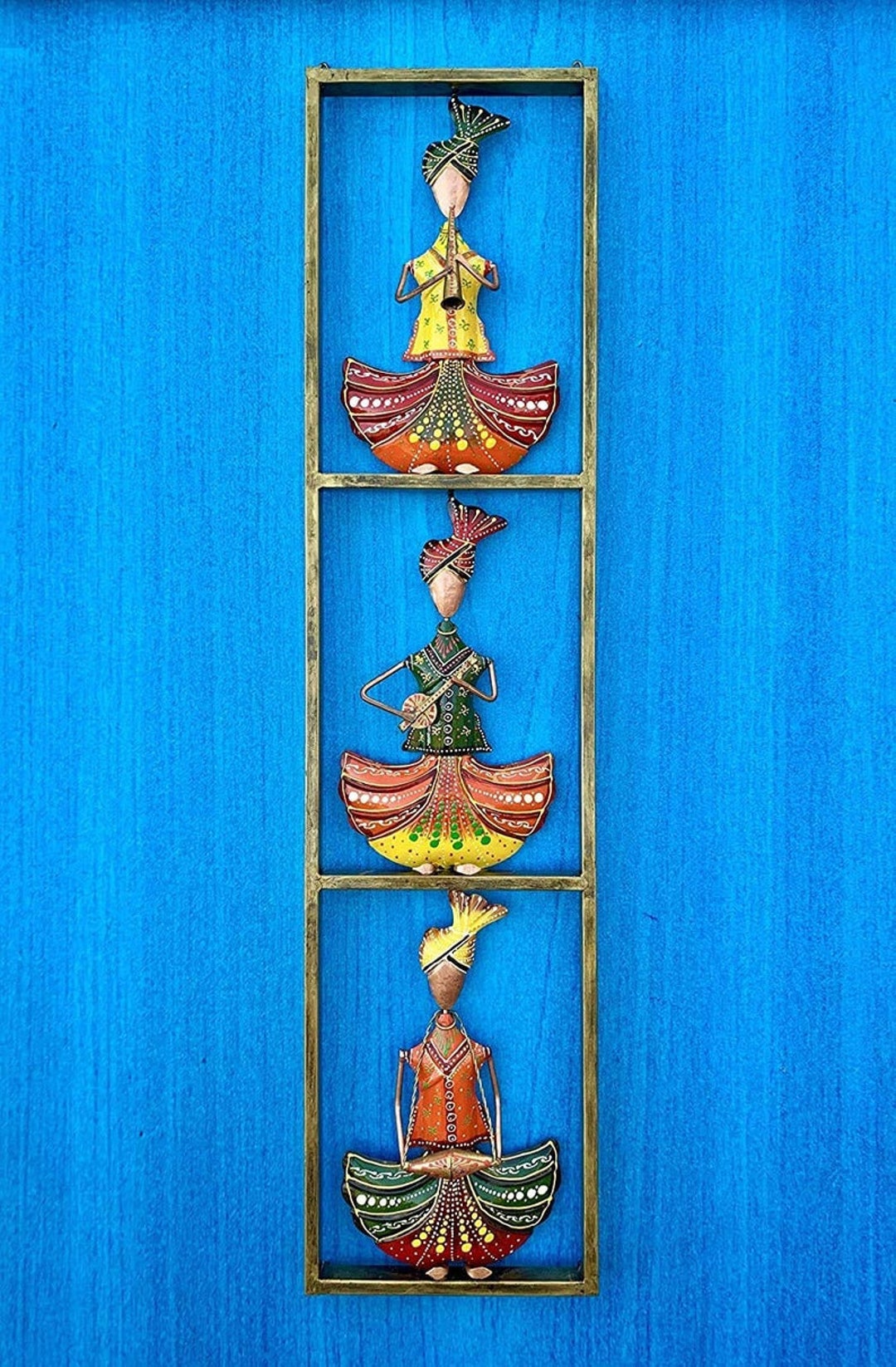 Wall Frame Wrought Iron Showpiece Indian Standing Decorative ...