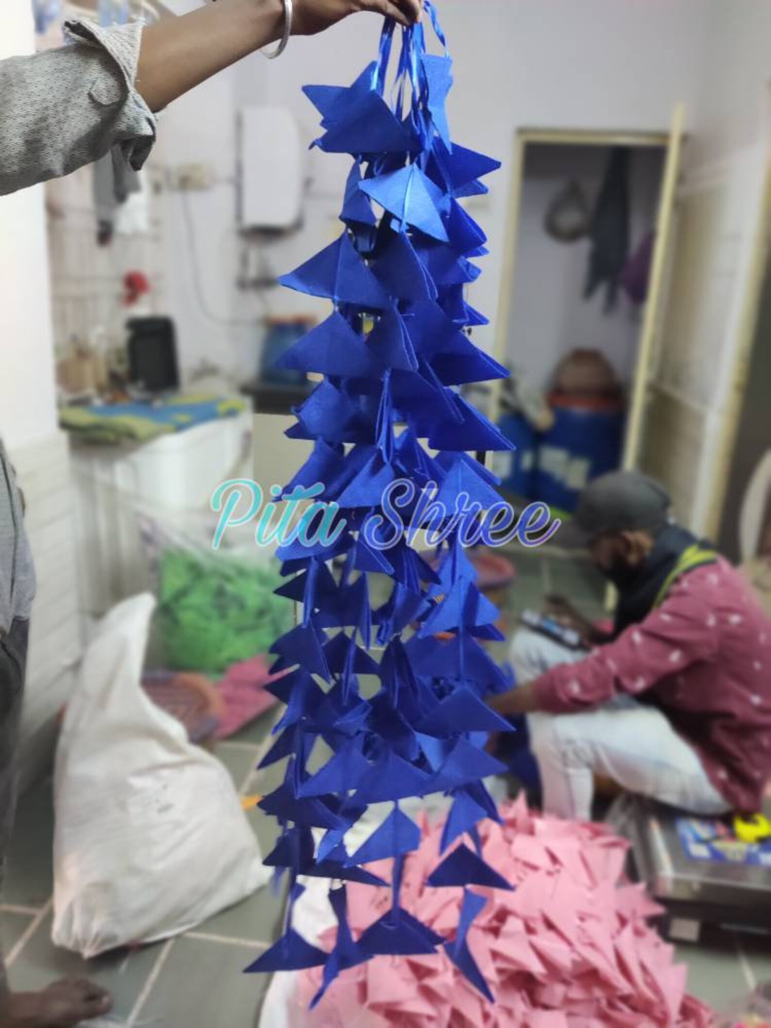 20 Strings Triangle Felt Paper Garlands Mehndi Haldi - Etsy