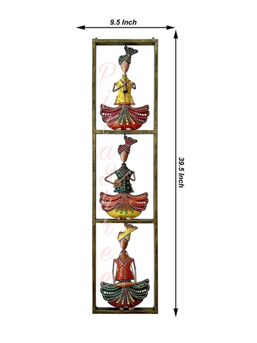 Wall Frame Wrought Iron Showpiece Indian Standing Decorative ...