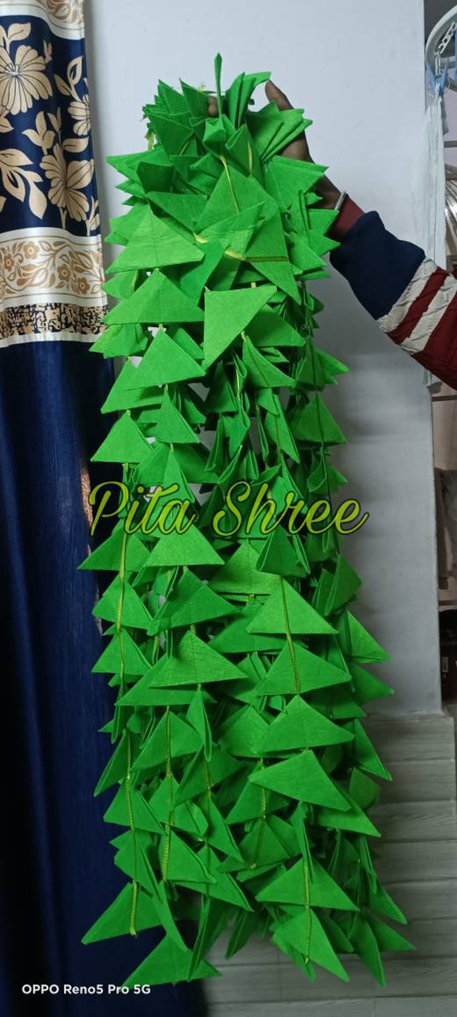 20 Strings Triangle Felt Paper Garlands Mehndi Haldi - Etsy