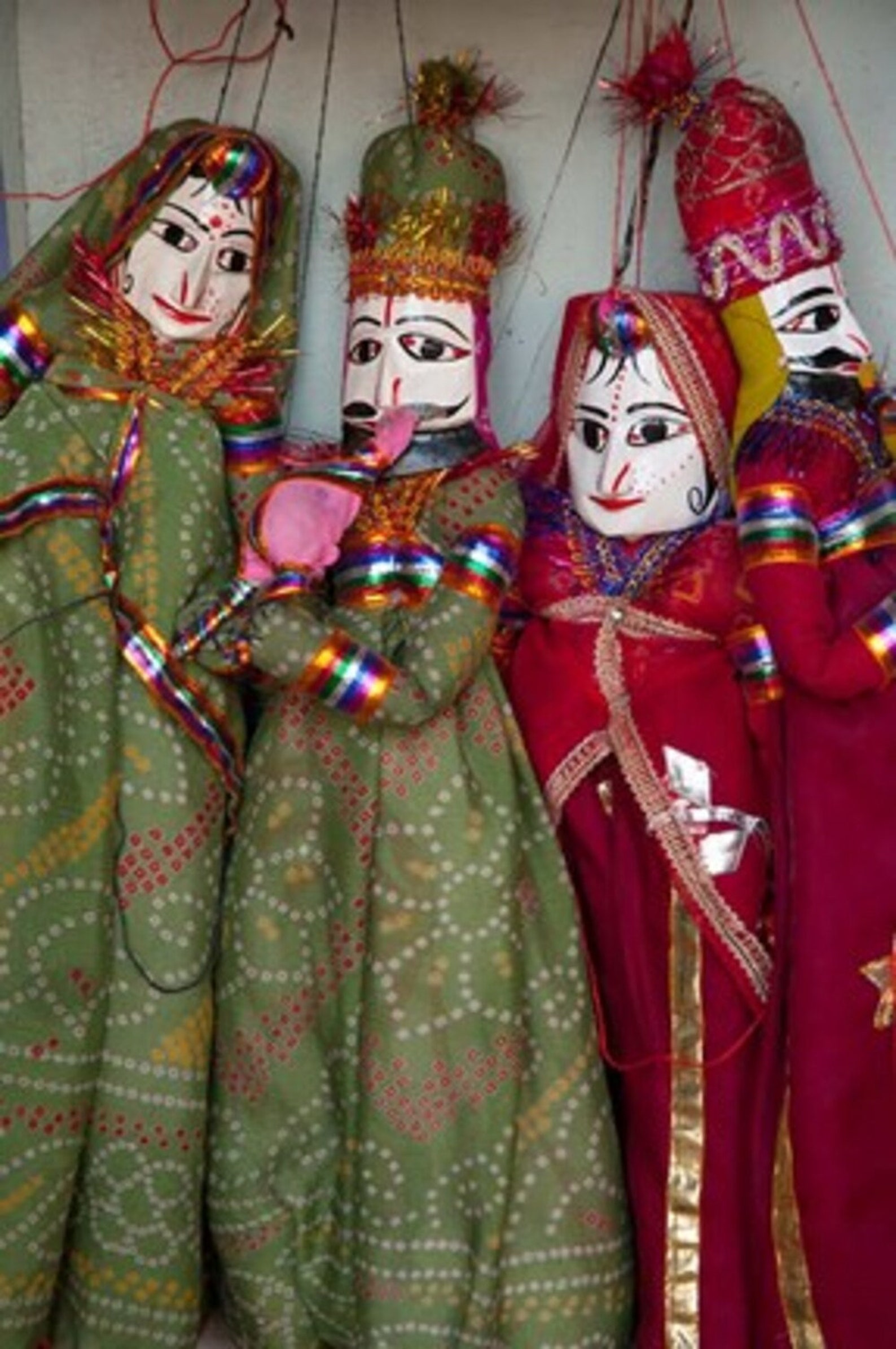 Handmade Indian Kathputli Puppets: Wedding Decor, Set of 2 - Etsy
