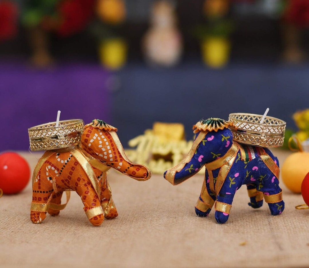 Elephant Tealight Candle Holder: Indian Wedding Favor, Diwali Decor - Etsy