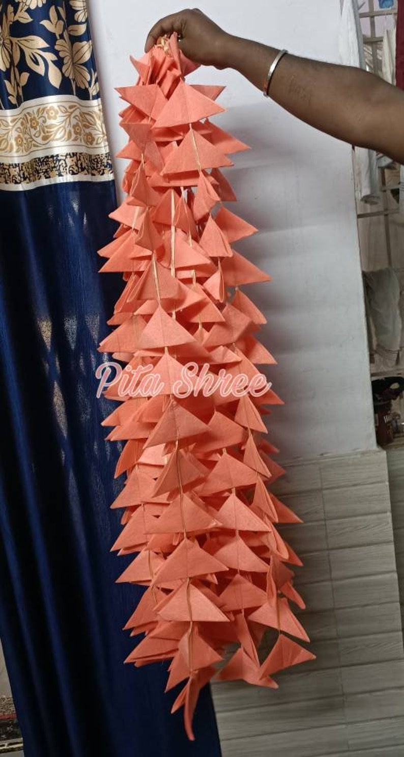 20 Strings Triangle Felt Paper Garlands Mehndi Haldi - Etsy