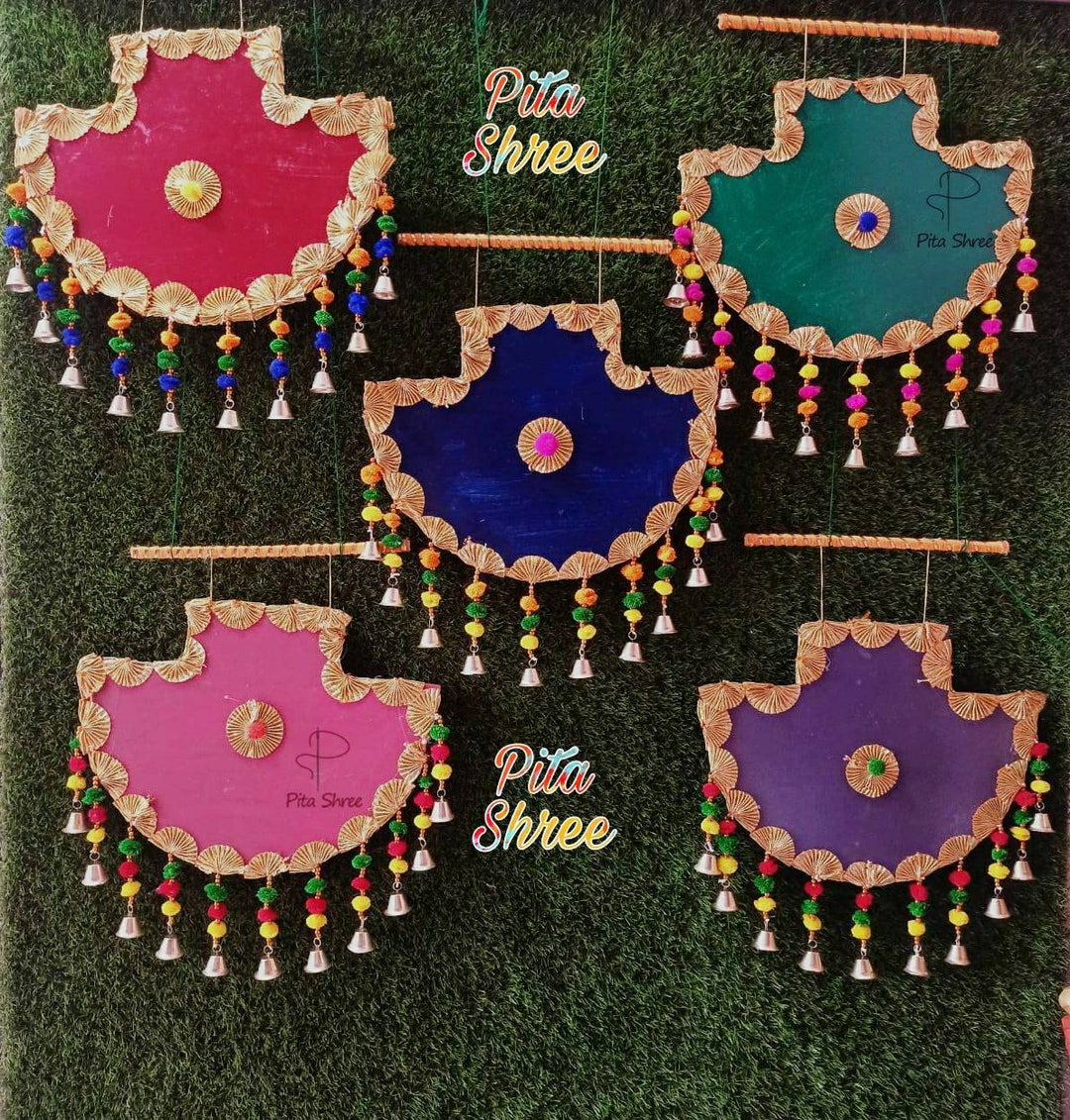 Handmade Kutch Pankhi Fan: Indian Wedding Haldi Decor - Etsy