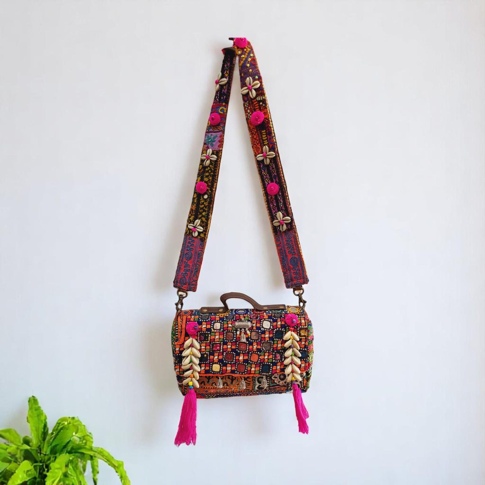 Handmade Embroidery Patch Sling Bag: Ethnic Boho Crossbody - Etsy