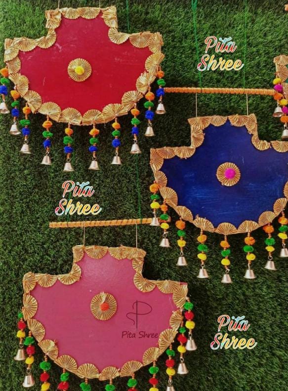 Handmade Kutch Gujrati Hand Fan: Indian Wedding Decor - Etsy