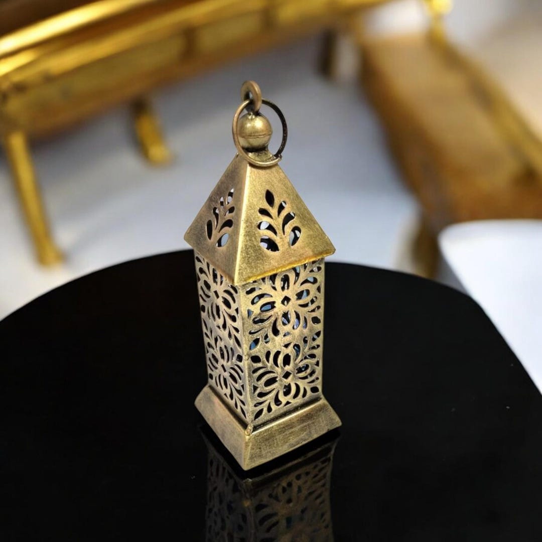 Gold Toned Metal Dhoop Dani Pot & Tealight Candle Holder, Decor for ...