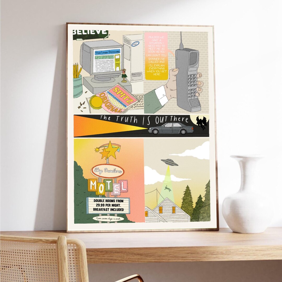 The X Files | the X Files Print | Mulder and Scully - Etsy