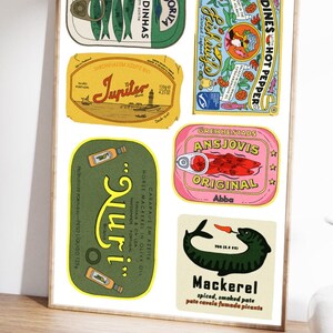Tinned Fish Print | Tinned Fish Poster | Kitchen Print - Etsy