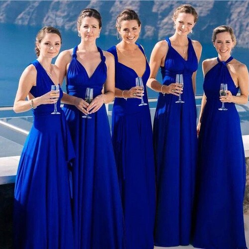 Gold Luxury Satin Infinity Dress Bridesmaid Dresses - Etsy