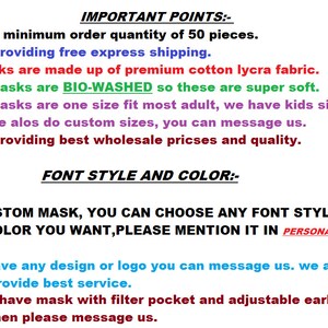 CUSTOM Face Mask Cotton Mask Washable Reusable Text Mask BLACK - Etsy