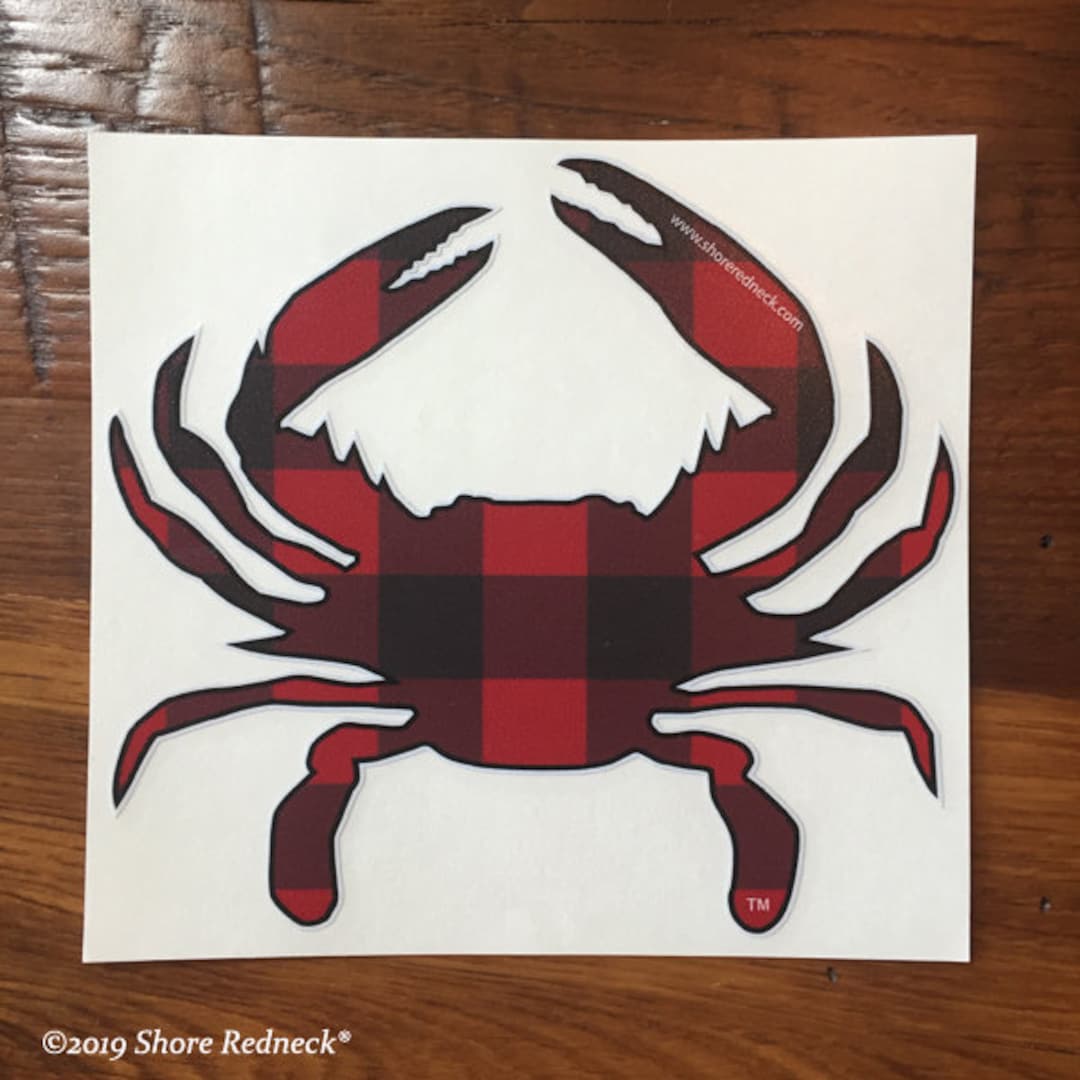 Official Shore Redneck® Flannel Crab Decal - Etsy