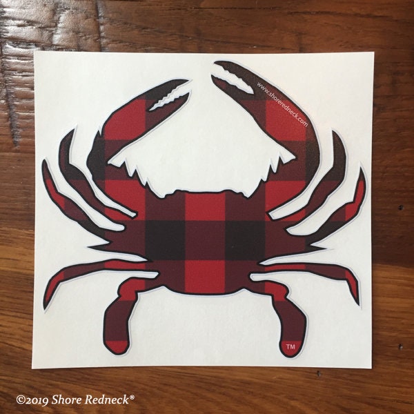 Official Shore Redneck® Flannel Crab Decal - Etsy