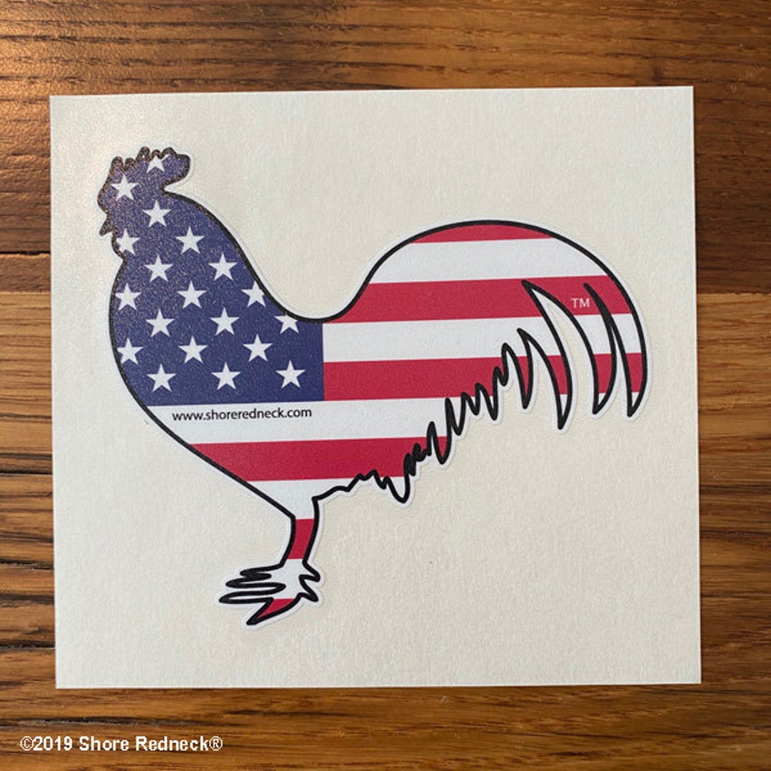 Official Shore Redneck® USA Rooster Decal - Etsy