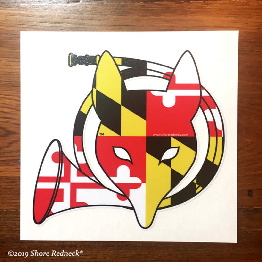 Official Shore Redneck® MD Fox & Horn Decal - Etsy