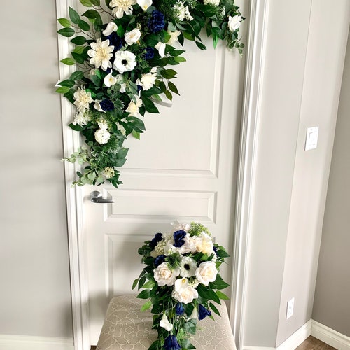 Wedding Arch Swag With Silk Flowers/corner Swag With - Etsy
