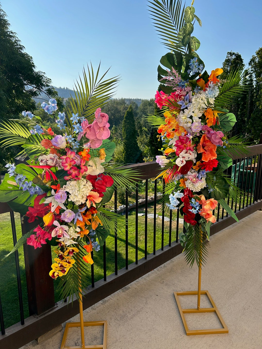 Tropical Wedding Arch Flowers/tropical Swag With Silk Flowers/tropical ...