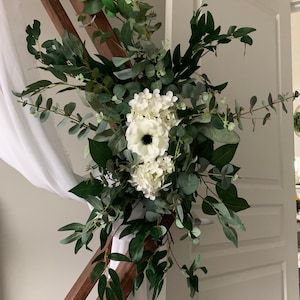 Greenery Swag & Tieback for Wedding Arch With Anemones, Hydrangeas ...