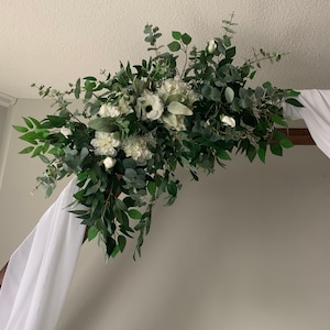 Greenery Swag & Tieback for Wedding Arch With Anemones, Hydrangeas ...
