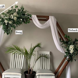 Greenery Swag & Tieback for Wedding Arch With Anemones, Hydrangeas ...