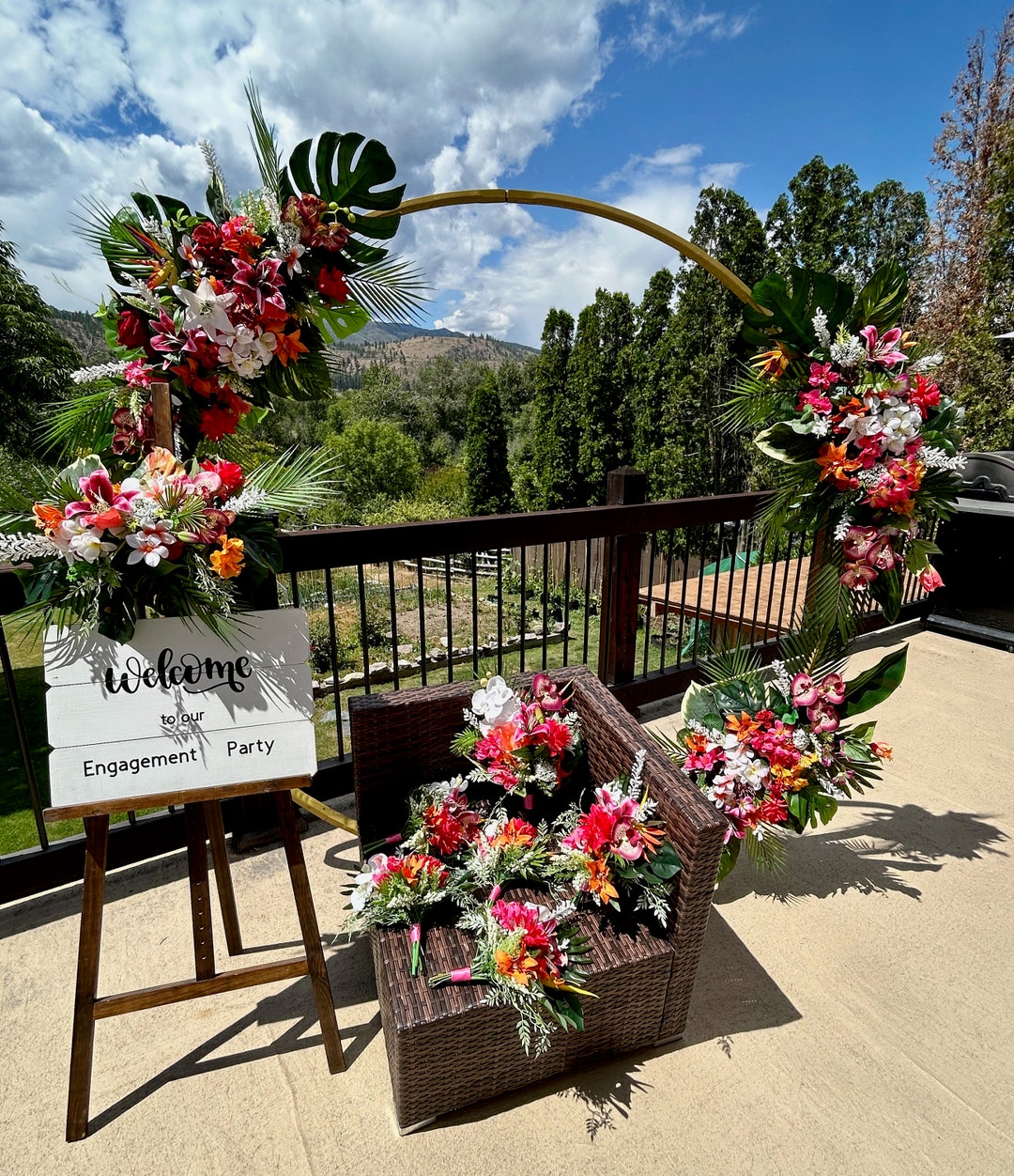 Bright Tropical Flowers Wedding Package/tropical Arch Flowers/tropical ...