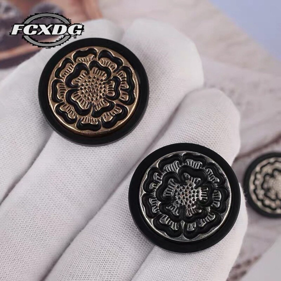 10pcs Black Vintage Clothing Buttons Sewing Accessories Fashion Buttons ...