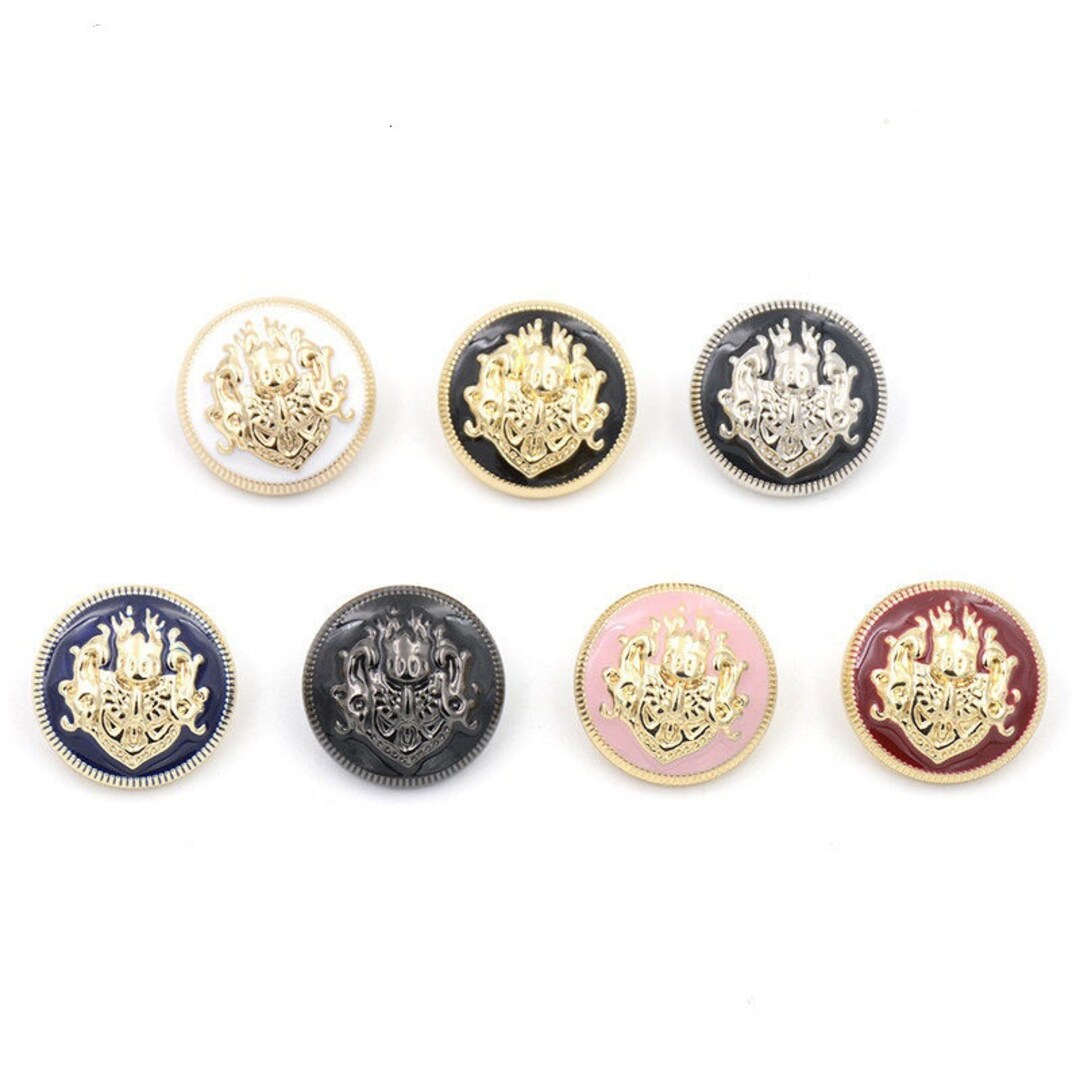 20pcs 10-28mm Metal Buttons for Shirt Jacket Coat Decor Buckles DIY ...