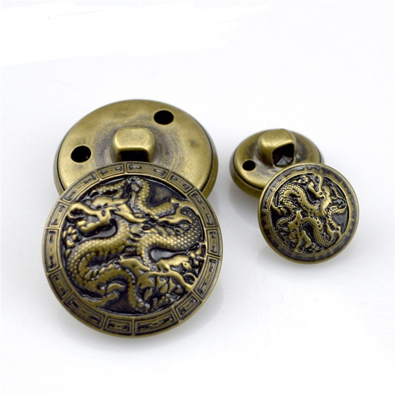 Antique Dragon Button - Etsy