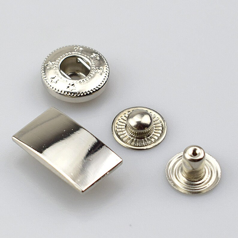 10sets 20mm Metal Snap Fastener Metal Buttons DIY Sewing Press Studs ...