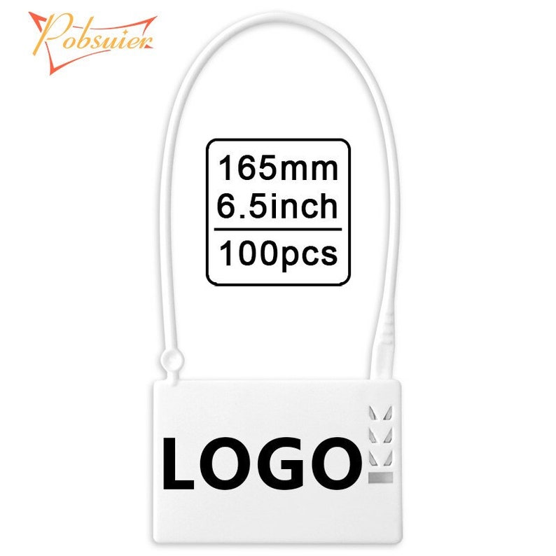100 Custom Plastic Hang Tags for Clothing Garment Apparel Bag White ...