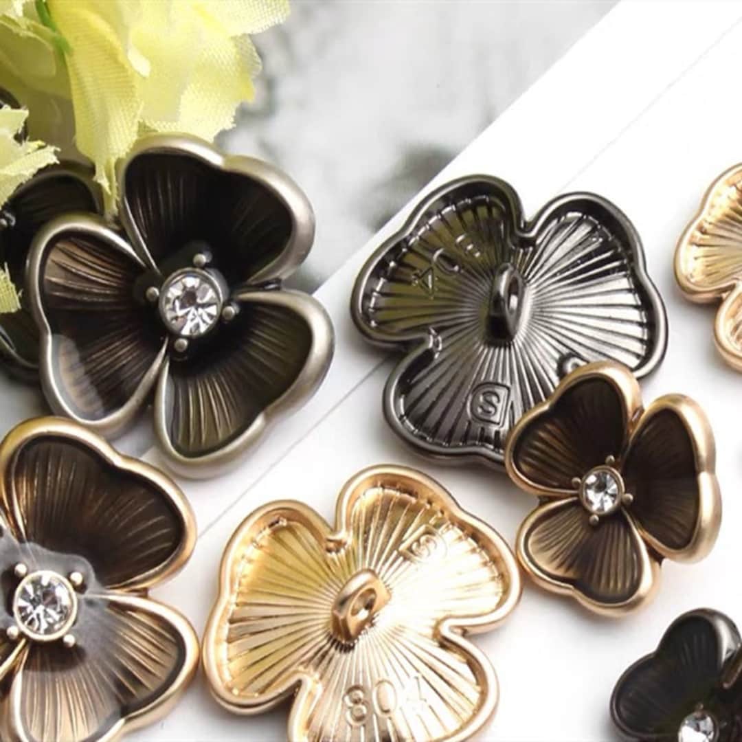 Fashion Diamond Buttons for Clothing DIY Sewing Accessories Balck ...