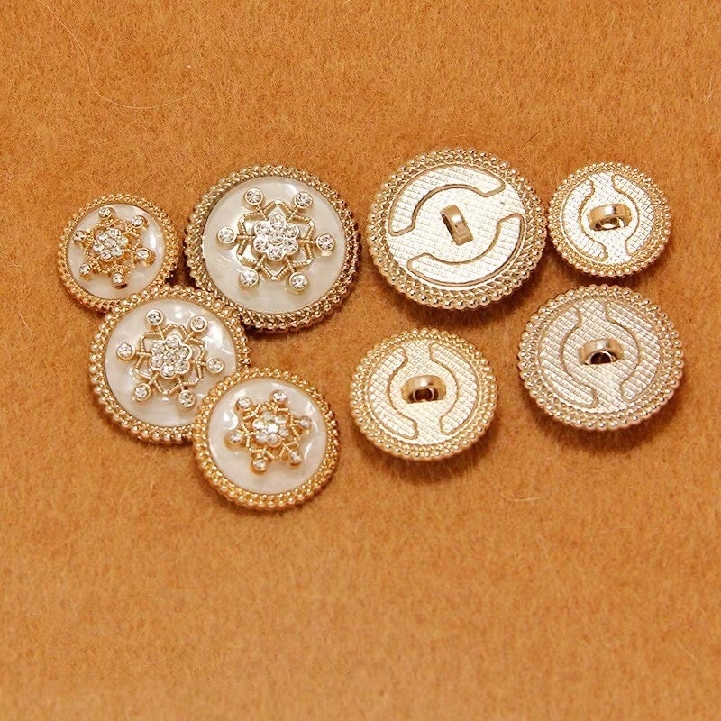 10pcs 20/25mm Luxury Rhinestone Clothing Buttons Snowflake - Etsy