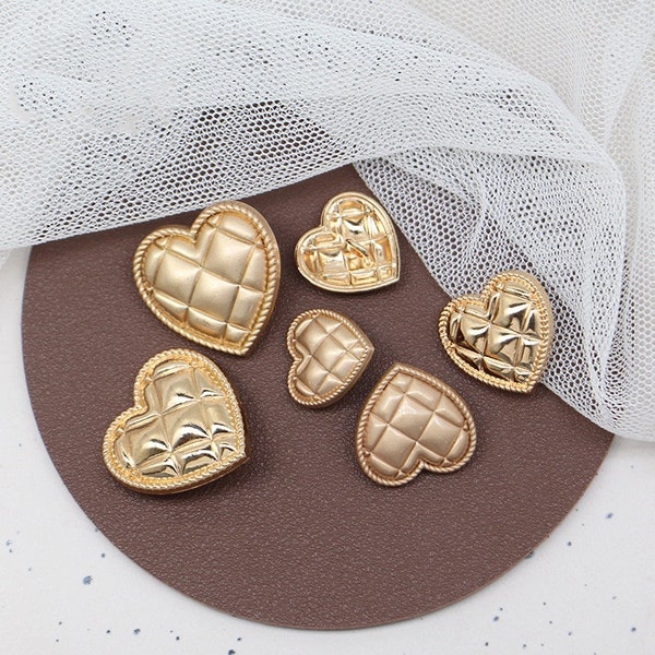 Gold Heart Buttons - Etsy