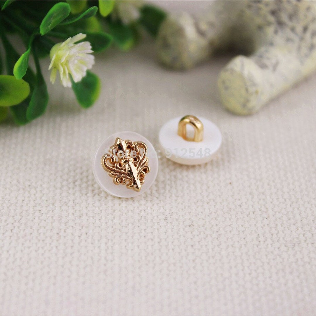 10mm Metallic Acrylic Composite Buttons,20pcs,clothing Accessories, DIY ...