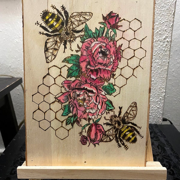 Pyrography Bee - Etsy