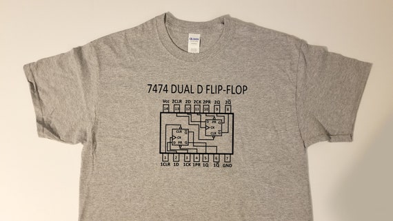7474 Dual D Flip-flop Chip Ic Pinout Electronics T-shirt - Etsy