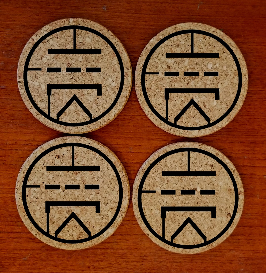 Triode Vacuum Tube Symbol Cork Coasters 4 Round 1/4 Thick, Set of 4 - Etsy
