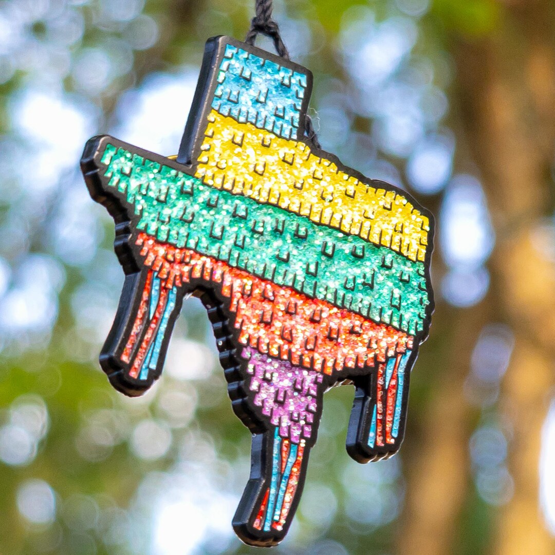 Texas Pin-ata Glitter Soft Enamel Pin / Texas Pin - Etsy