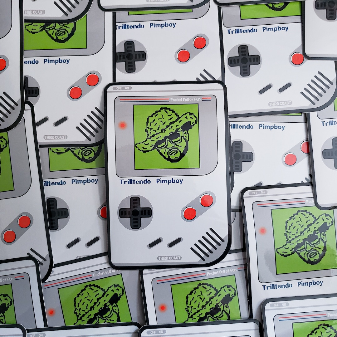 Pimp Boy Sticker / Pimp C Gameboy Sticker / Houston Art / Trill Texas ...