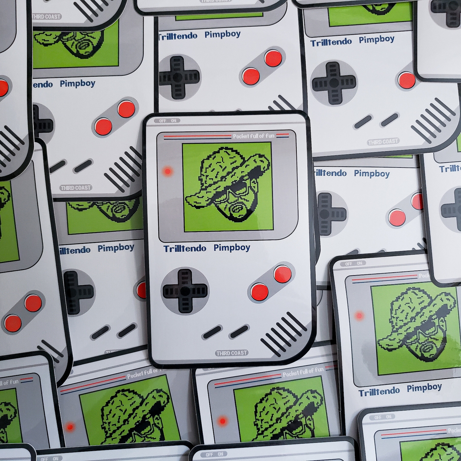 Pimp Boy Sticker / Pimp C Gameboy Sticker / Houston Art / Trill Texas ...