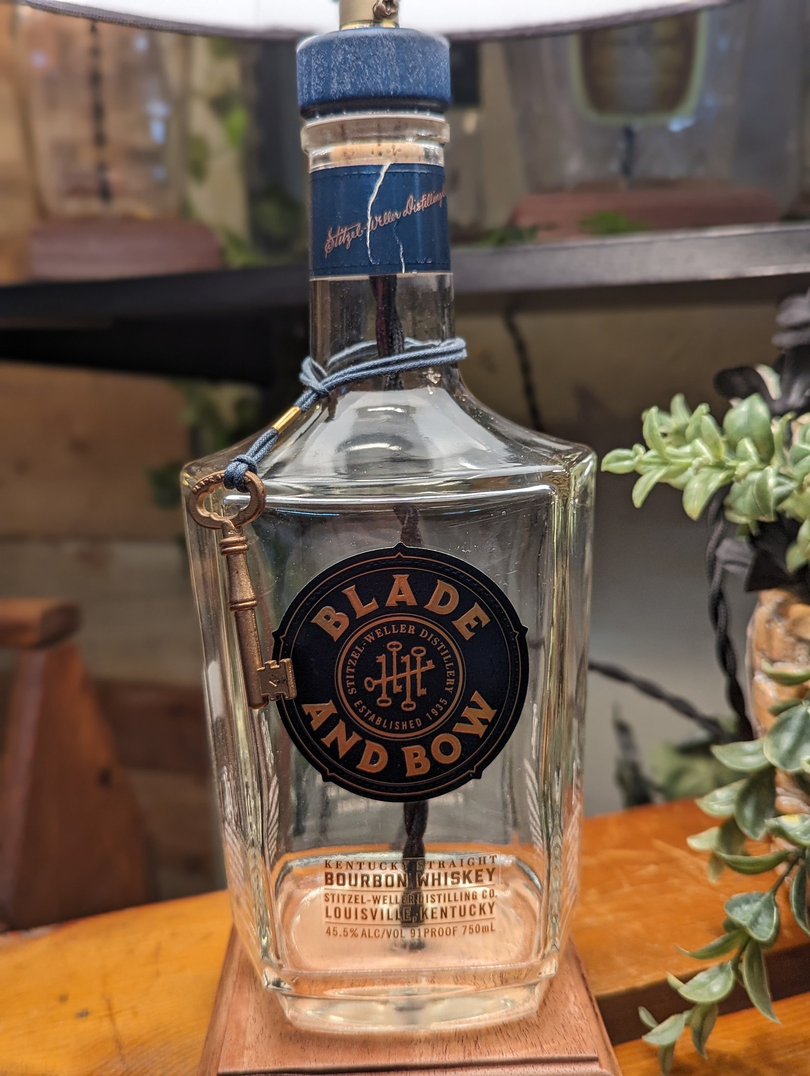 Blade and Bow Whiskey Bottle Lamp - Liquor Bottle Lamp - Recycled - Etsy