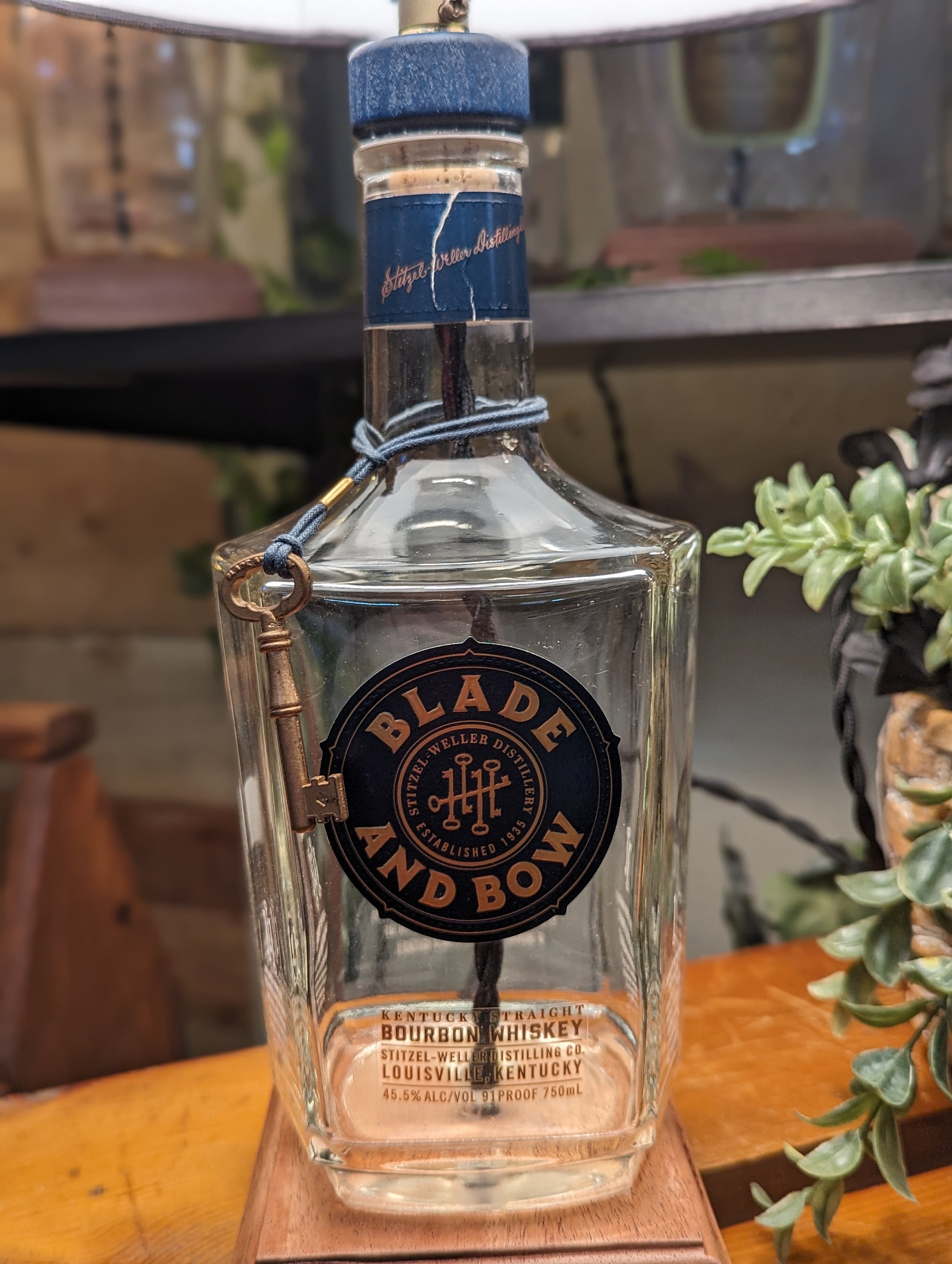 Blade and Bow Whiskey Bottle Lamp - Liquor Bottle Lamp - Recycled - Etsy