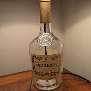 Hennessy Cognac Lamp - Liquor Bottle Lamp - Recycled - Etsy