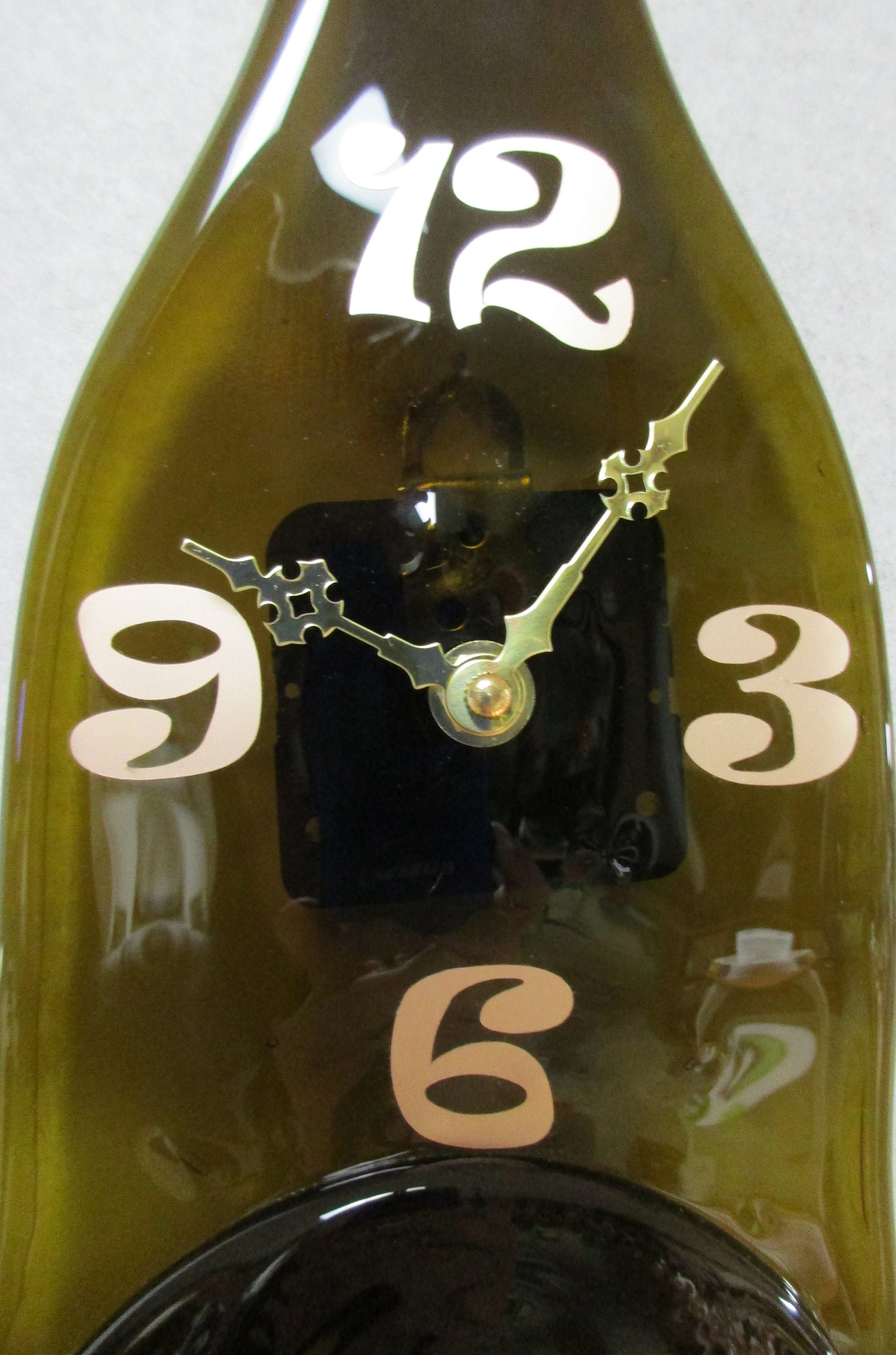 Brown Wine Bottle Clock / Wine Oclock / Wine Bottle Art / Wine Bottle ...
