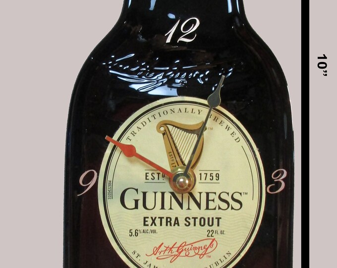 Guinness Beer Bottle Wall Clock / Recycled Bottle Clock / Guinness Gift ...