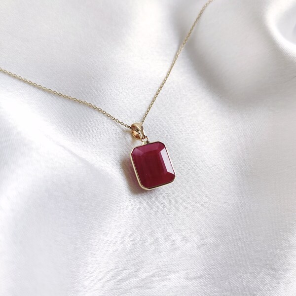 Natural Ruby Pendant - Etsy